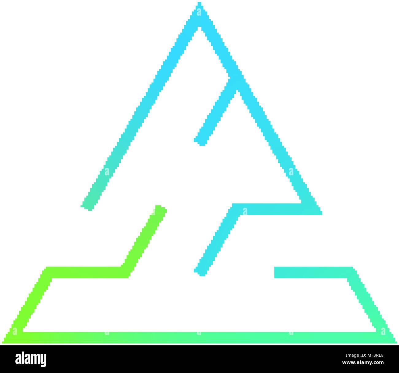 Triangular maze logo design in acid colors Stock Vector Image & Art - Alamy