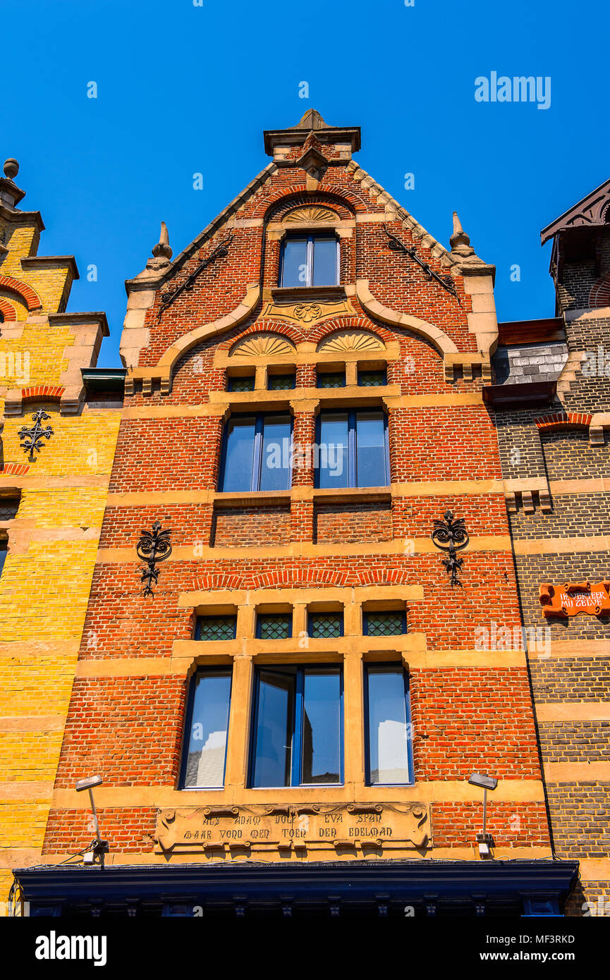 Colorful buildings in the historic part of Ghent, Belgium Stock Photo ...
