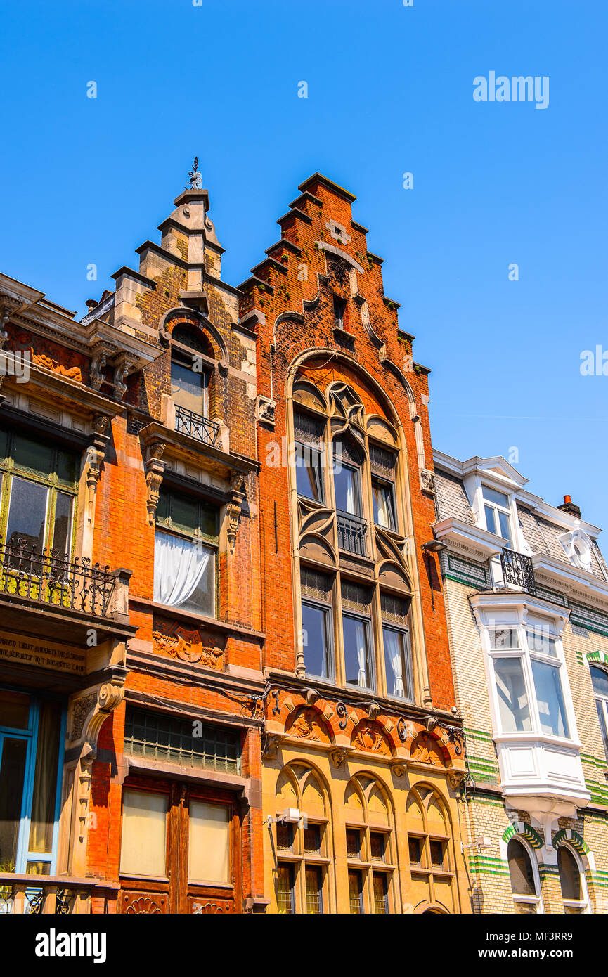 Colorful buildings in the historic part of Ghent, Belgium Stock Photo ...