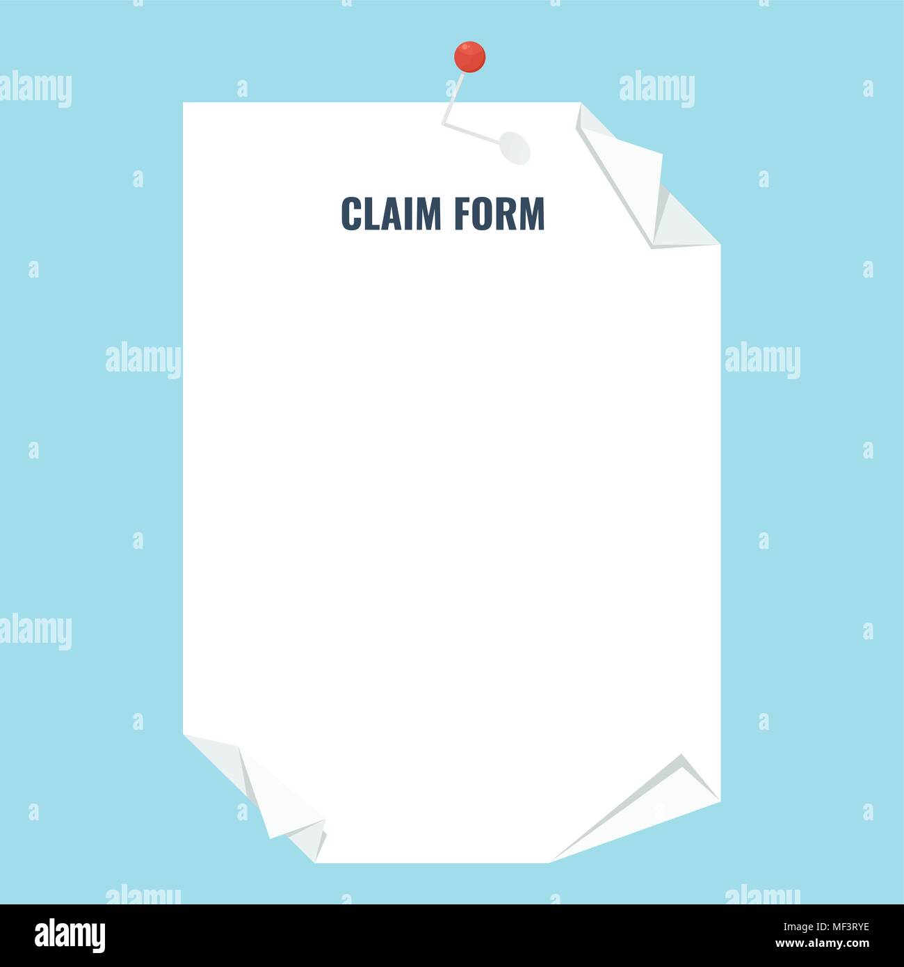 claim form blank Stock Vector Image & Art - Alamy
