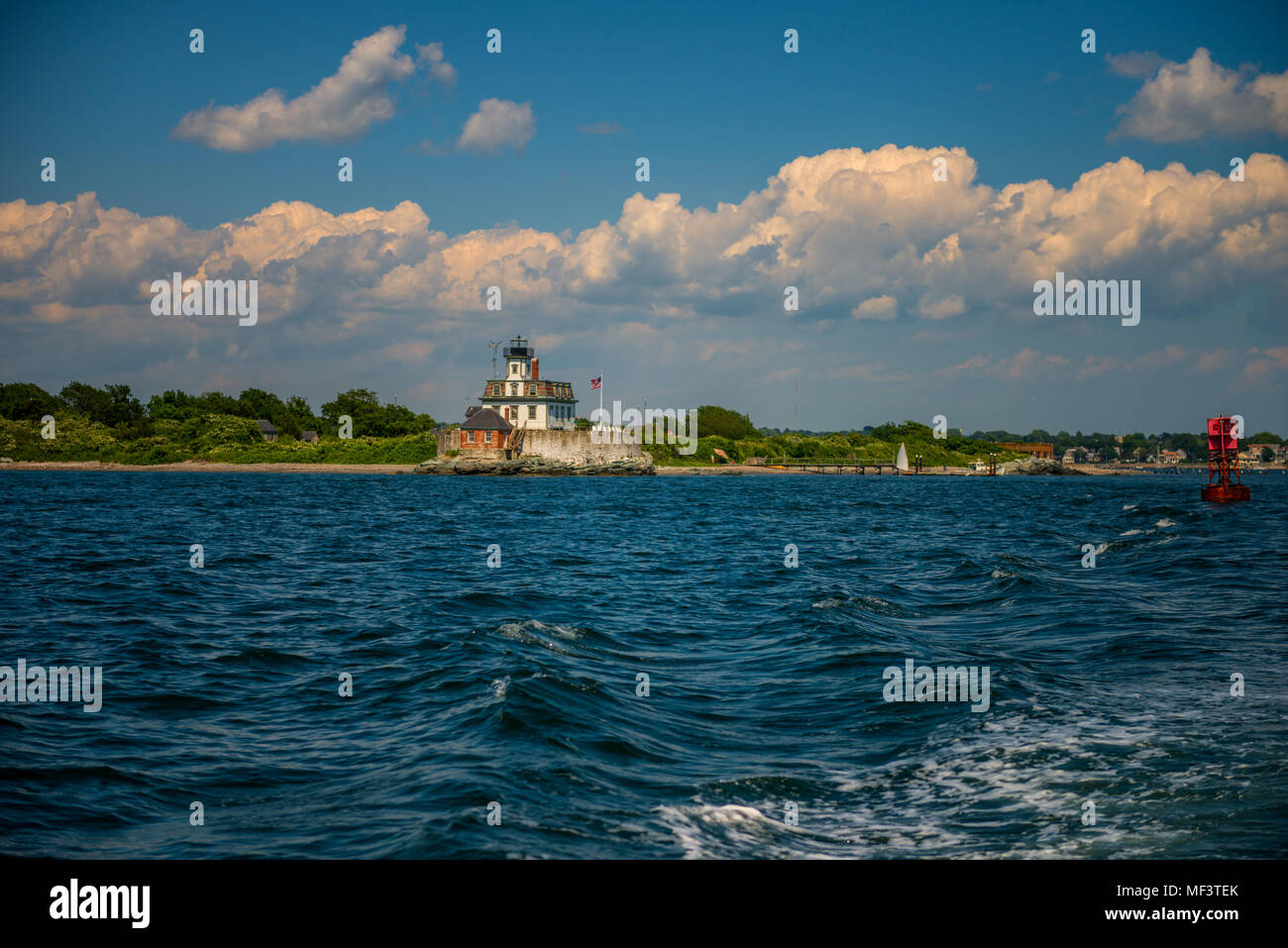 Rose Island Lighthouse in Rhode Island. The only way to get there is by ...