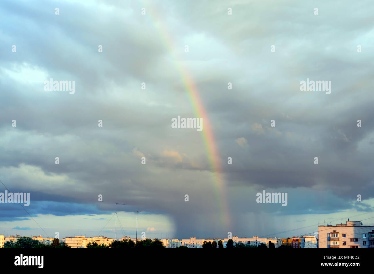 A rainbow over a white house hi-res stock photography and images - Alamy