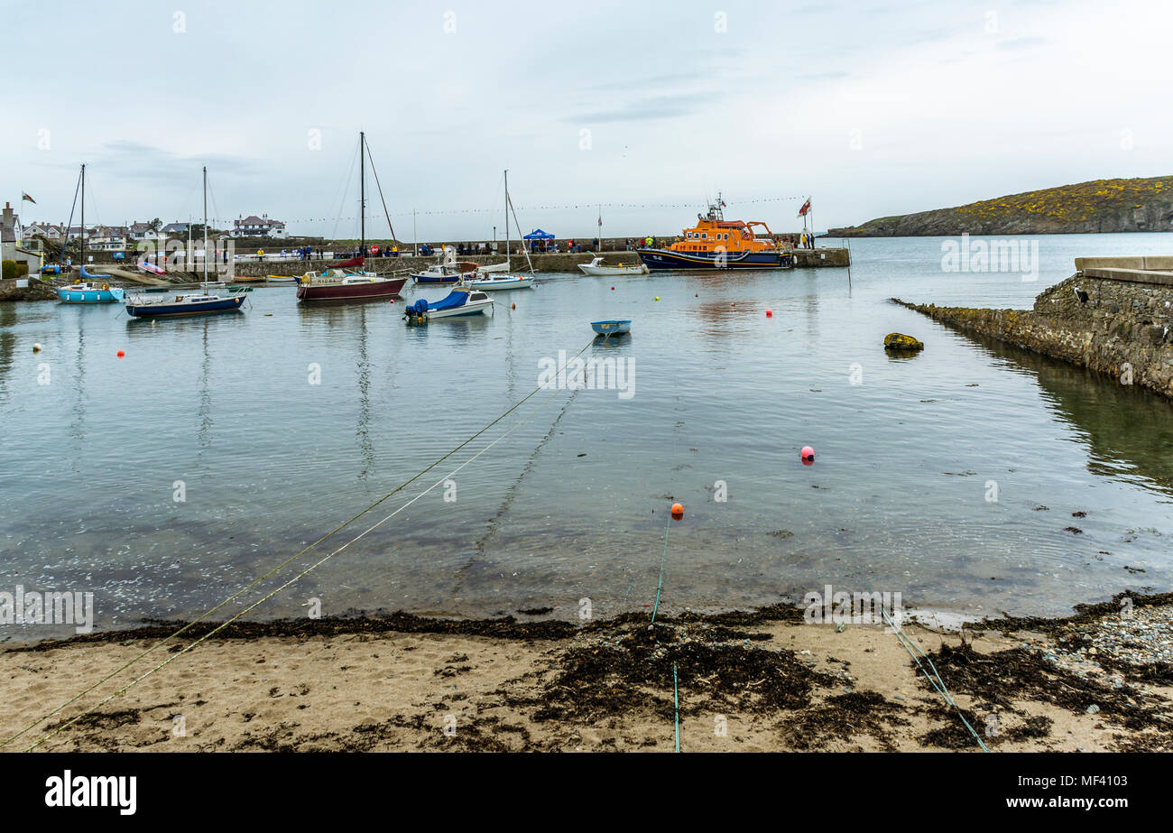 RNLI Sea Awareness Day held at the Pier, Cemaes on Anglesey. Event held ...