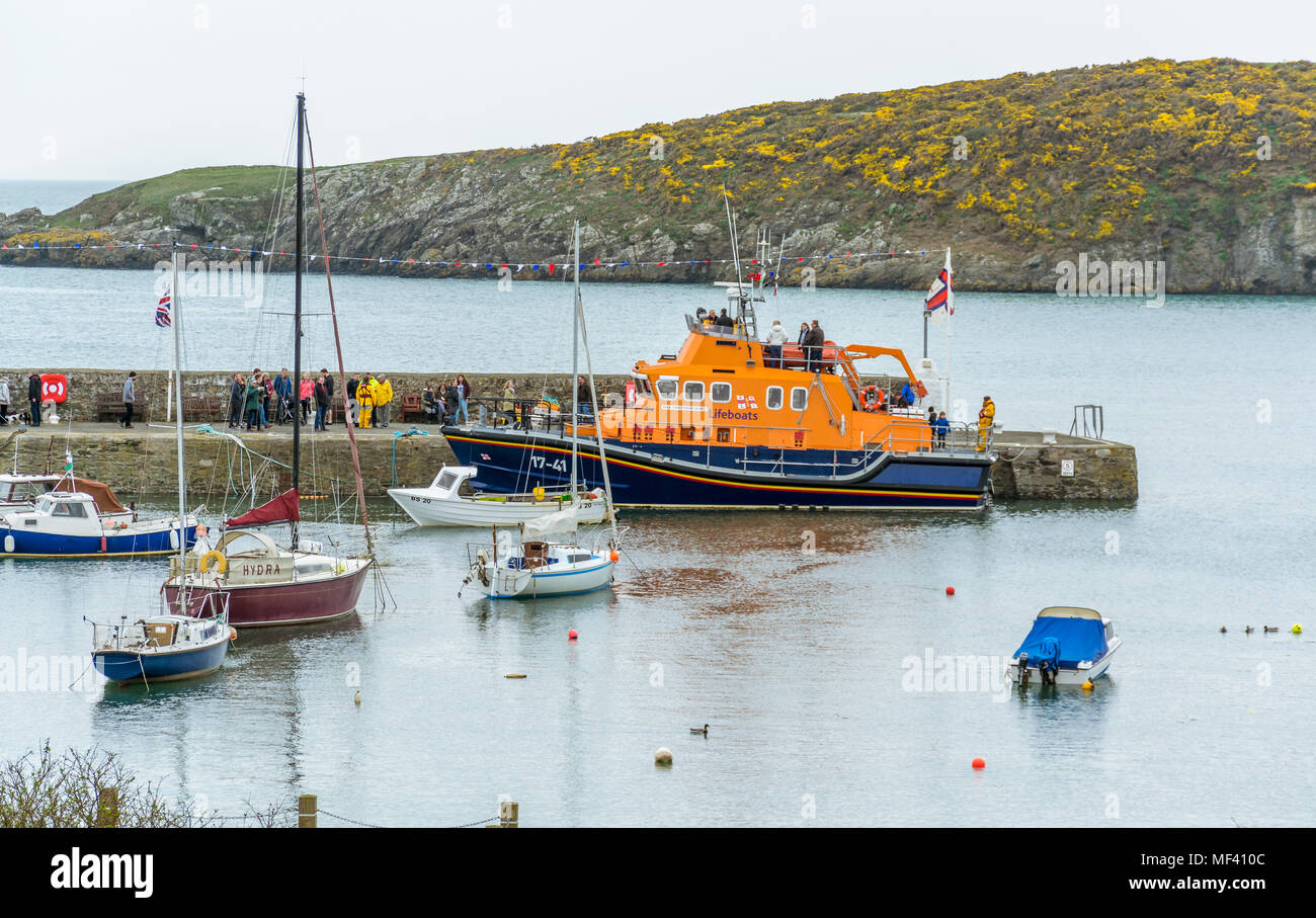 RNLI Sea Awareness Day held at the Pier, Cemaes on Anglesey. Event held ...