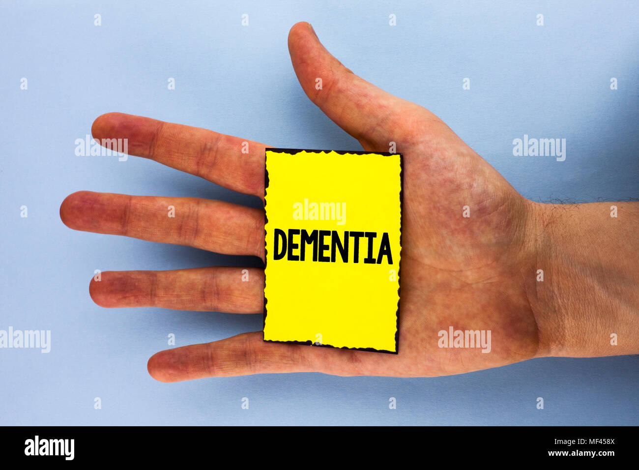 Handwriting text Dementia. Concept meaning Long term memory loss sign ...