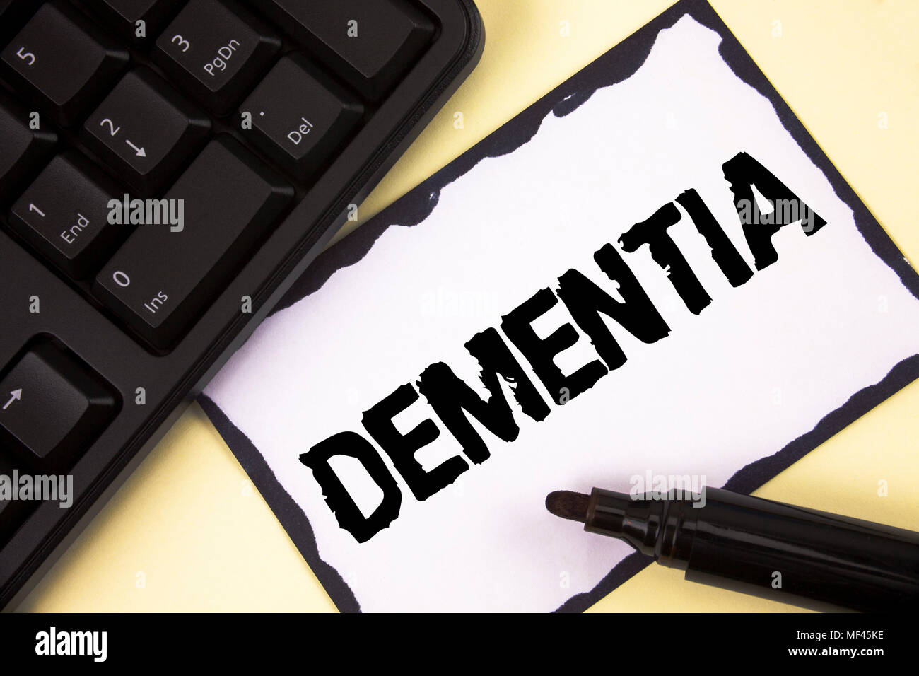Conceptual hand writing showing Dementia. Business photo text Long term ...