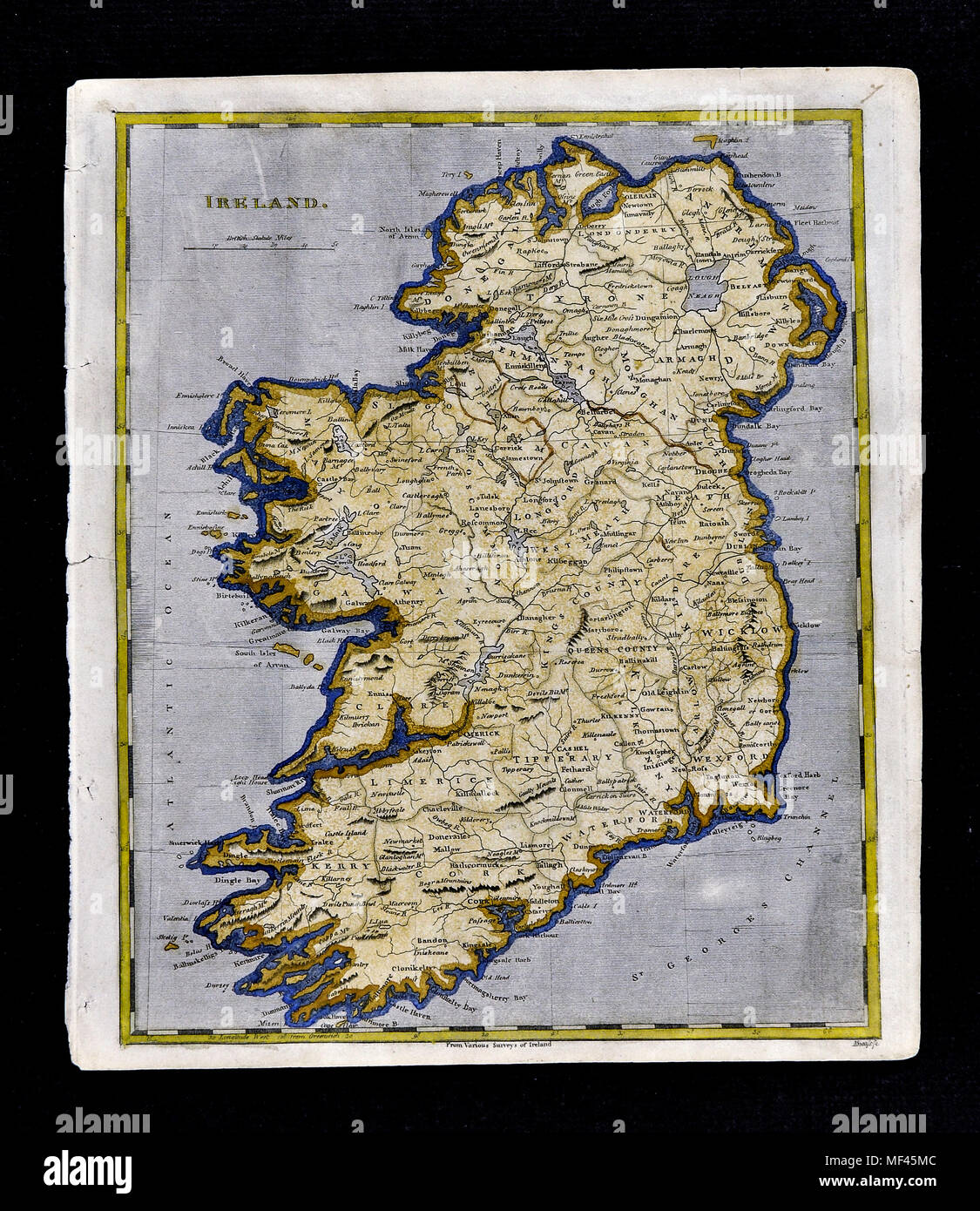 Map of vintage ireland map hi-res stock photography and images - Alamy