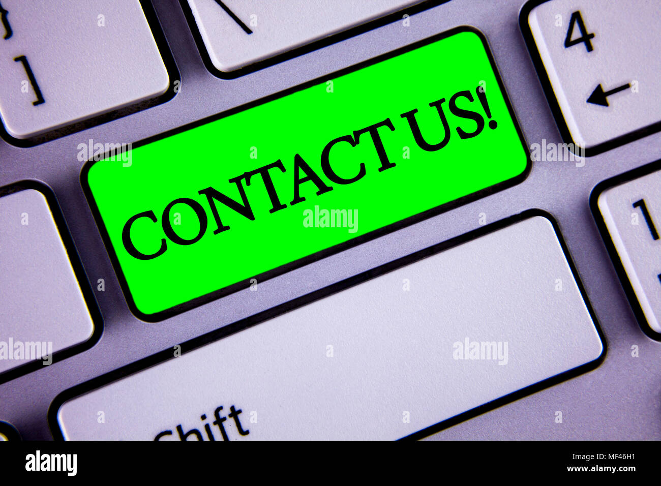 Button keyboard us contacting hi-res stock photography and images - Alamy