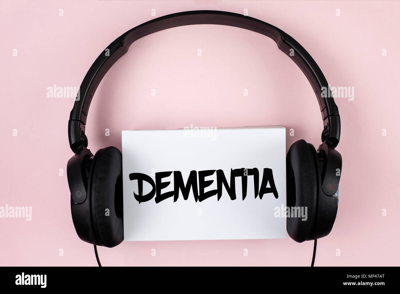Handwriting text Dementia. Concept meaning Long term memory loss sign ...