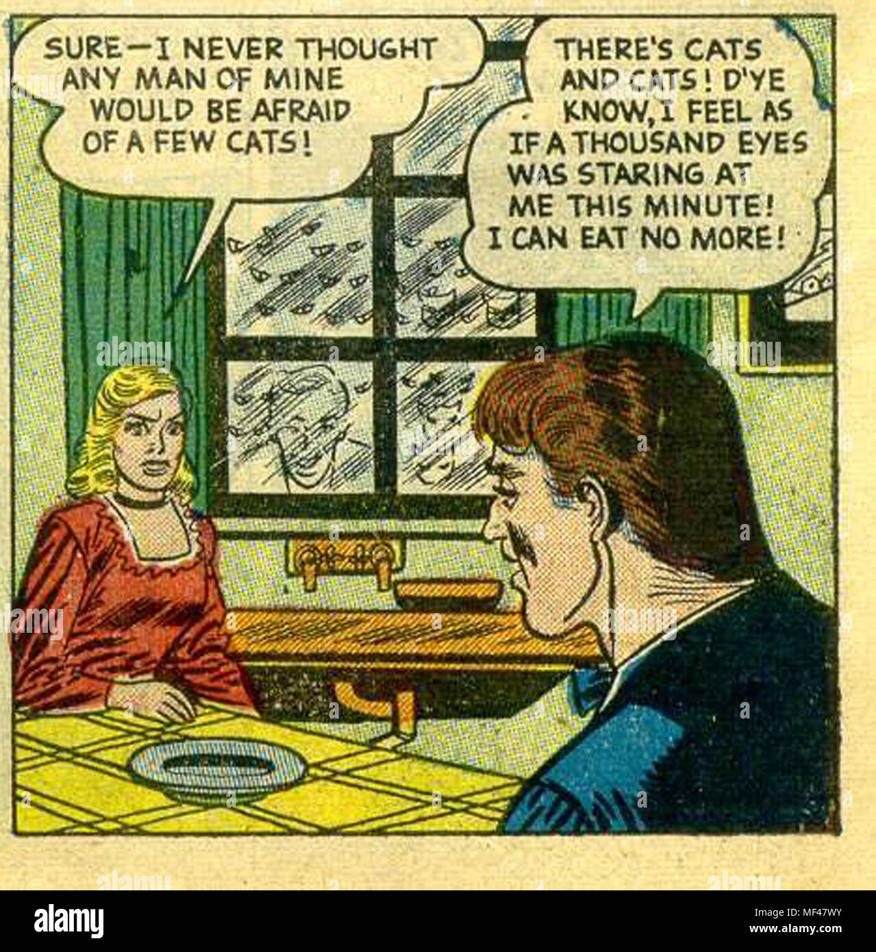 Vintage Pulp Horror Drawing High Resolution Stock Photography and ...