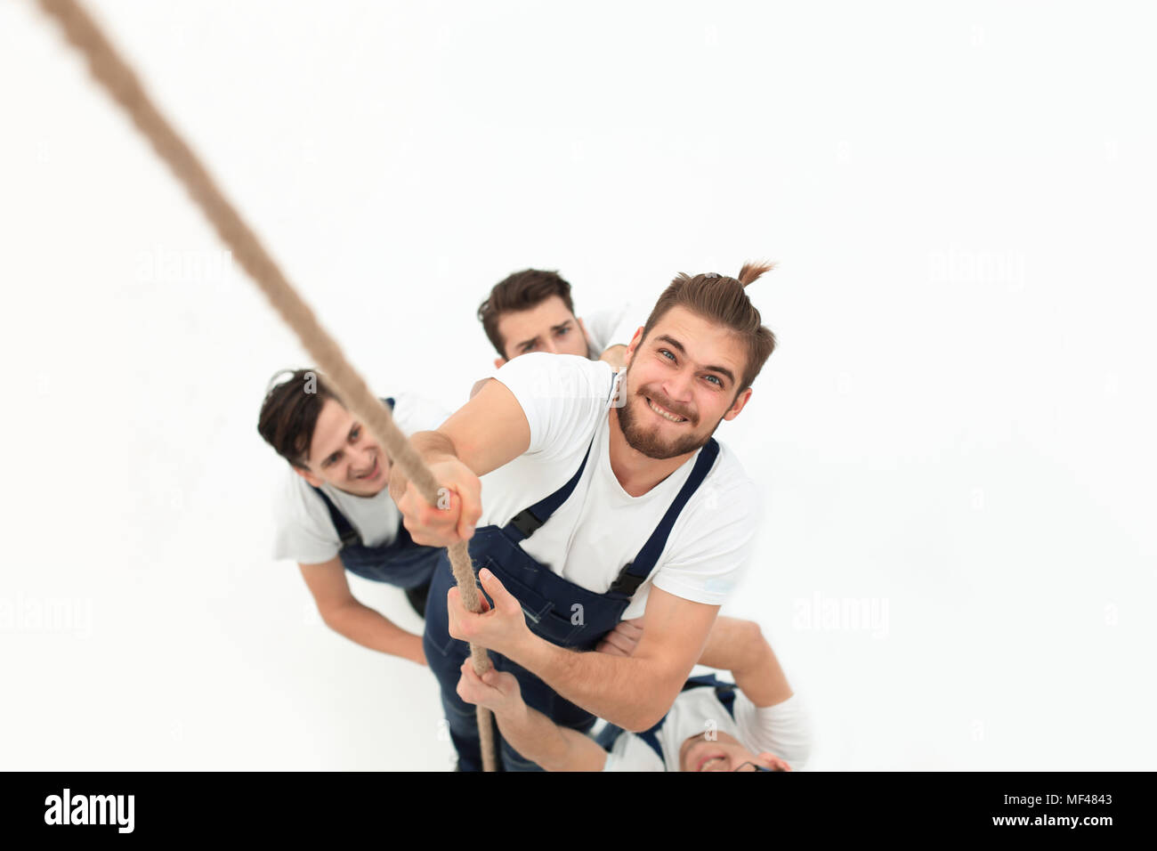Rope climbing scaffolding hi-res stock photography and images - Alamy