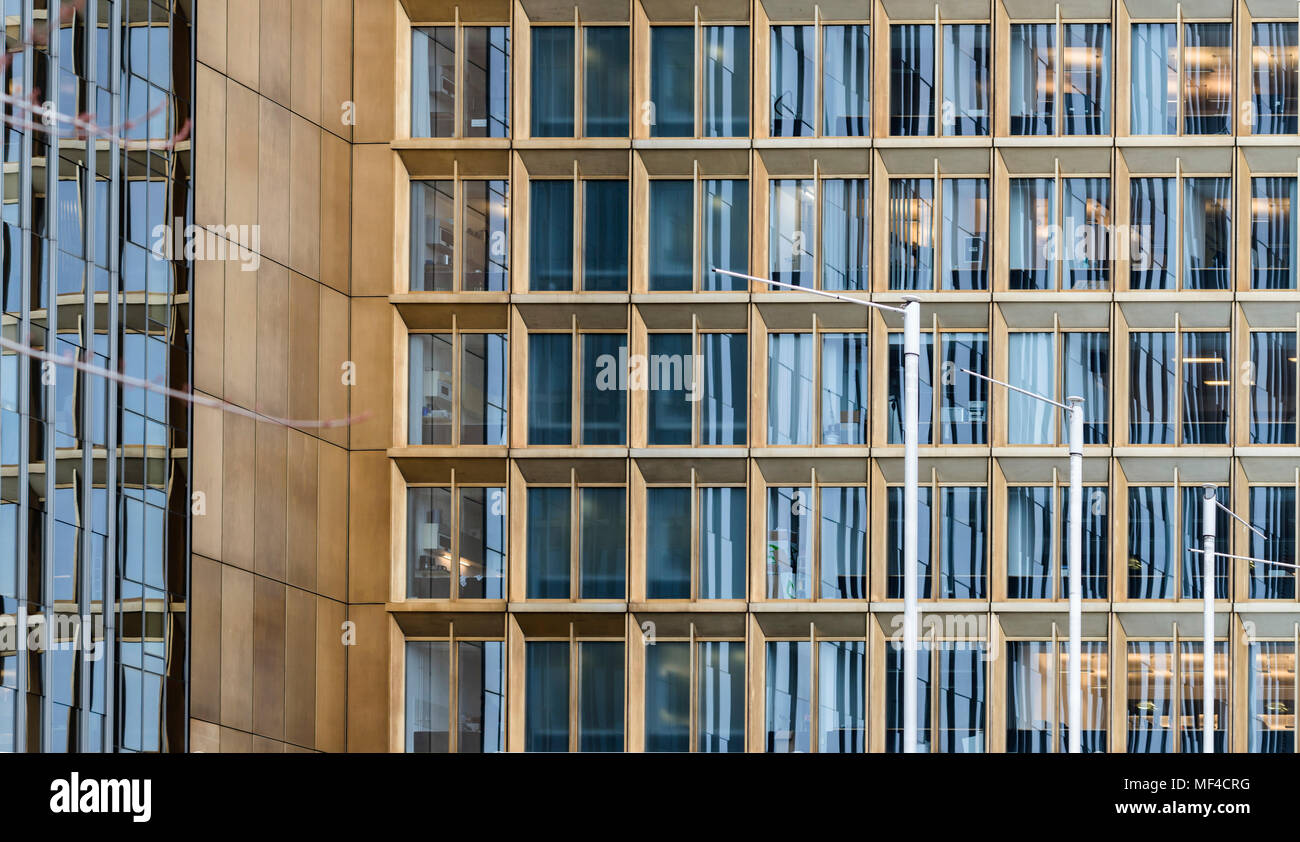 modern bulding architecture background with illuminated windows Stock ...