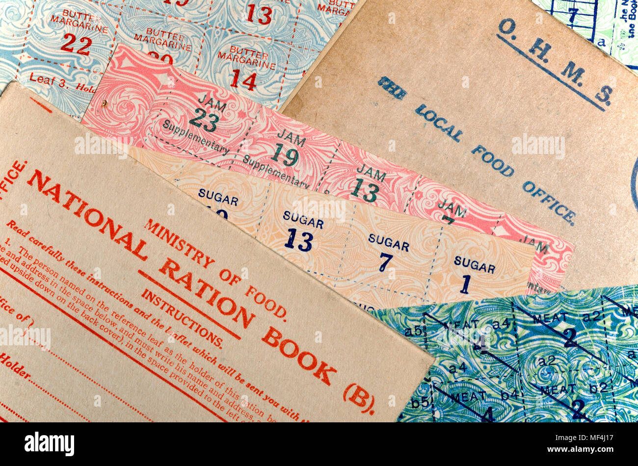 First World War British Ration book Stock Photo - Alamy