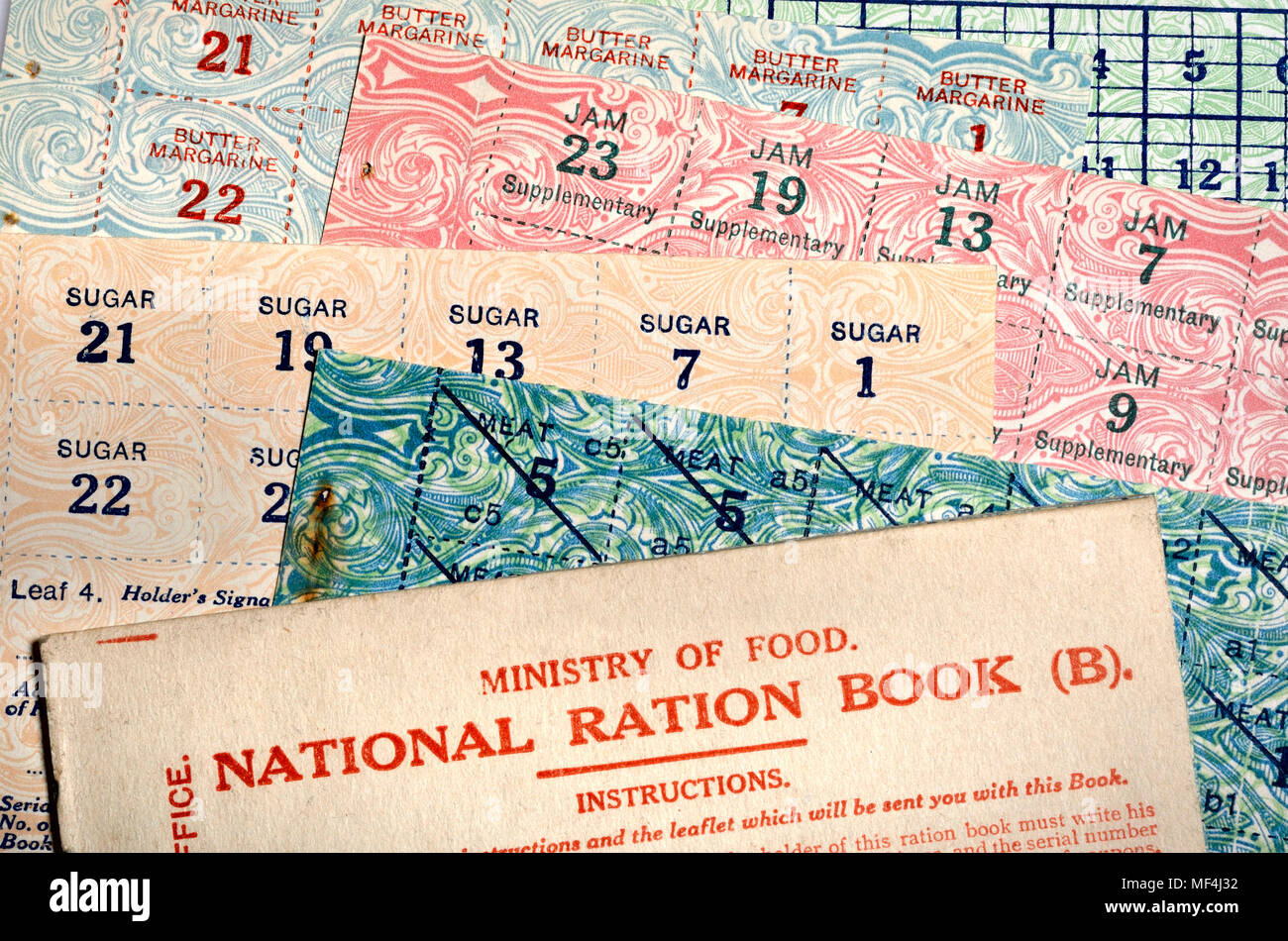 First World War British Ration book Stock Photo - Alamy