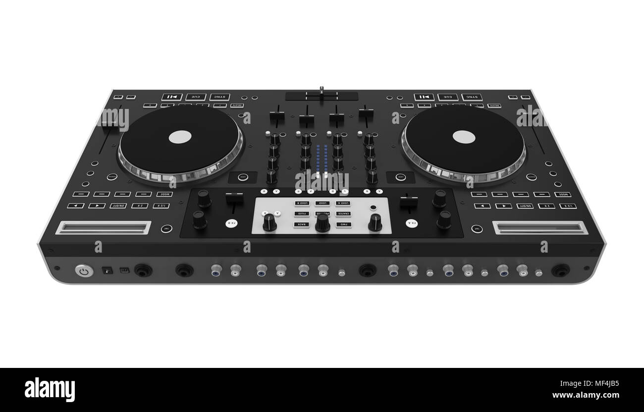 DJ Turntable Isolated Stock Photo - Alamy