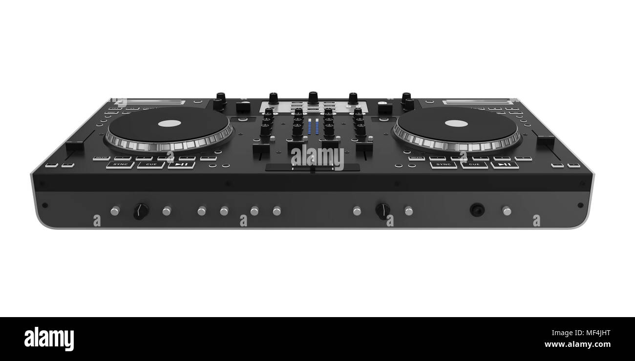 DJ Turntable Isolated Stock Photo - Alamy