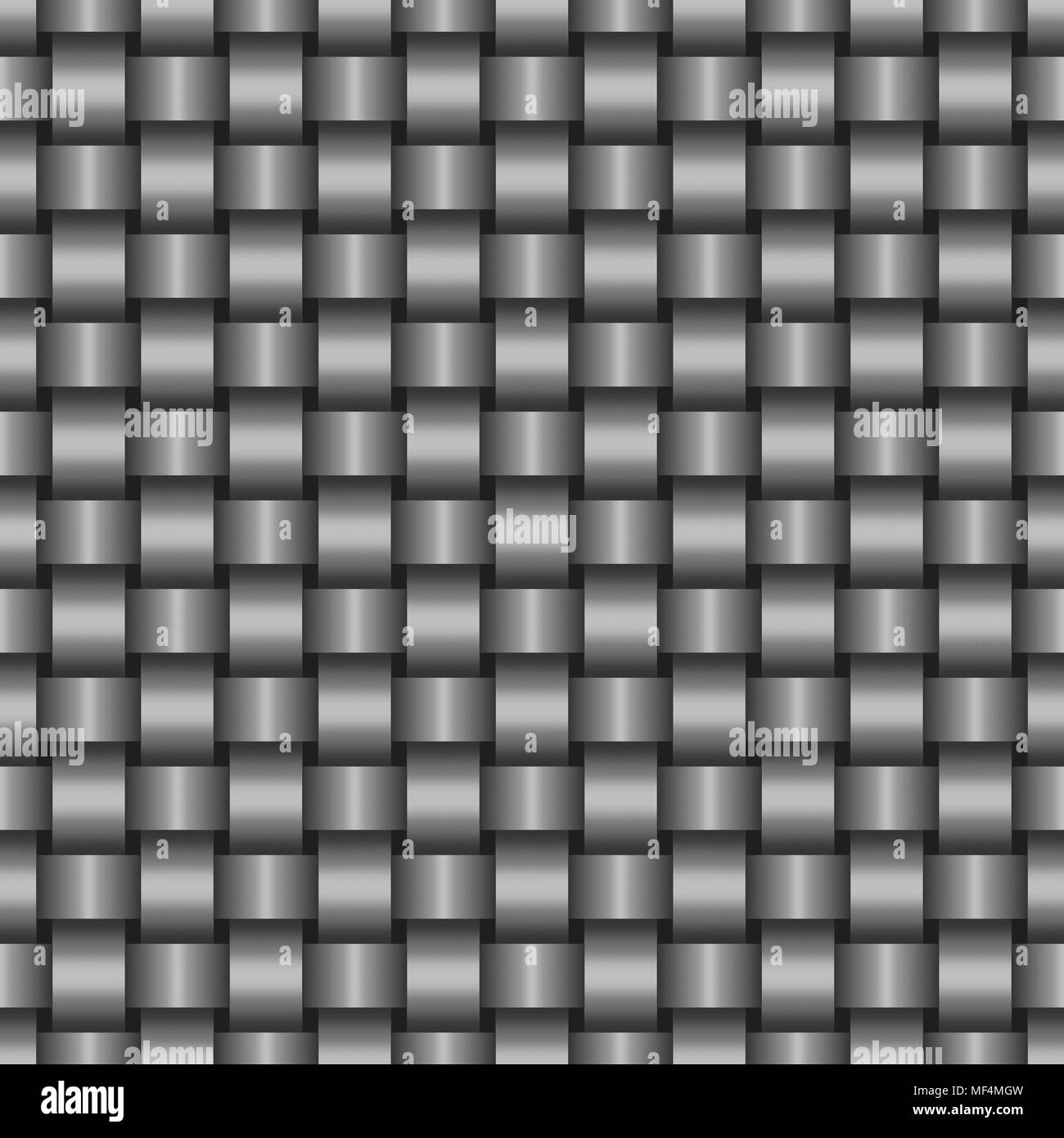 Abstract seamless background, steel texture of intertwined metal fibers ...