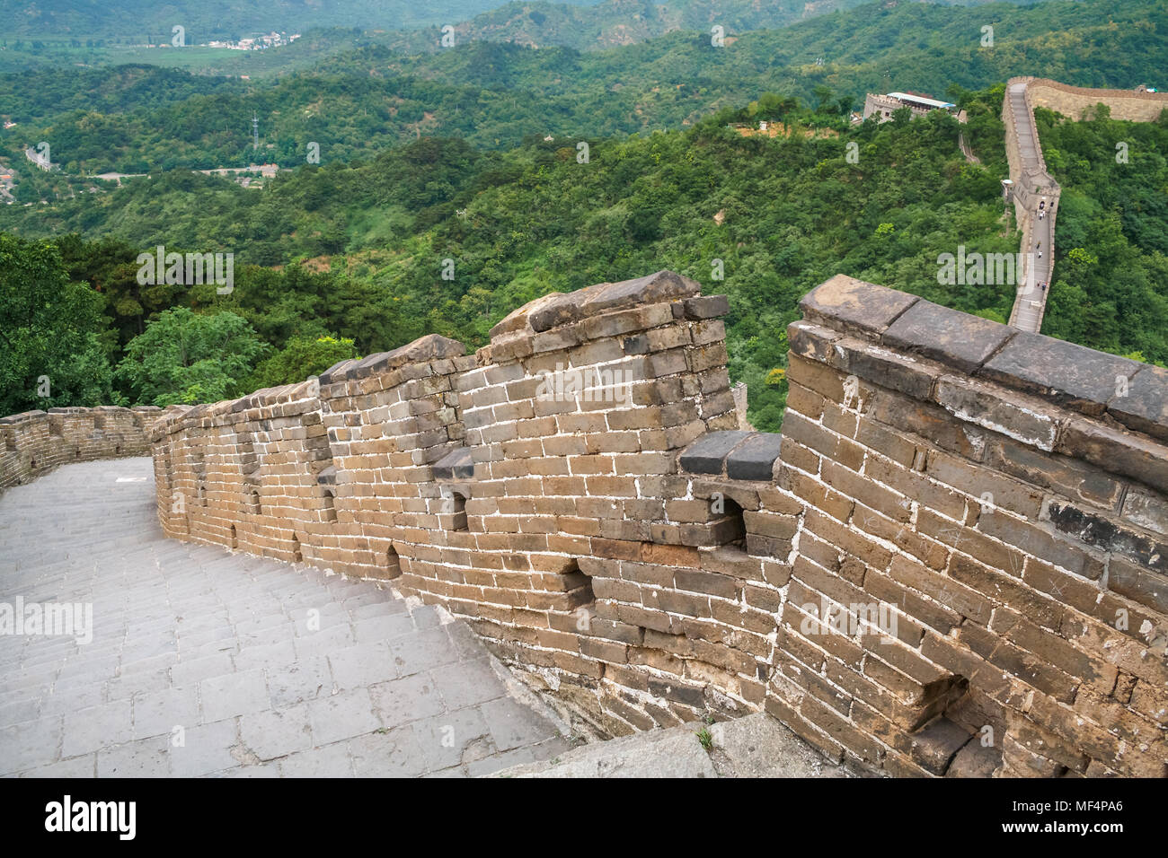 China famous landmark great wall and mountains Stock Photo - Alamy