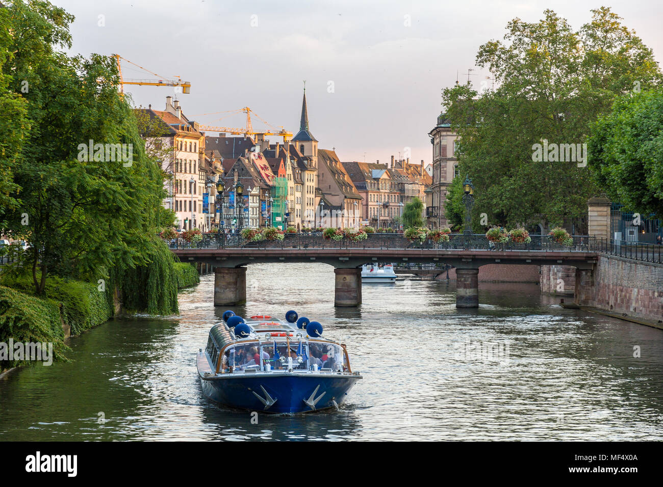 Evening at the Ill river in Strasbourg - Alsace, France Stock Photo - Alamy