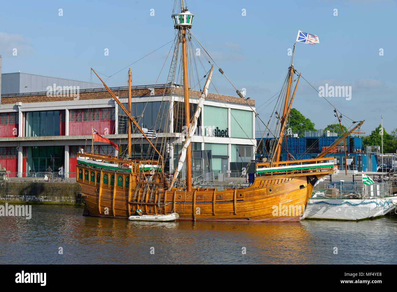 Replica of John Cabot's ship Matthew, M Shed, Bristol Docks Stock Photo ...