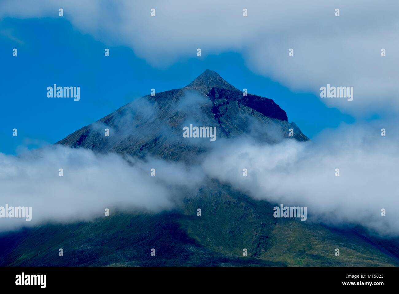 The summit of mount Pico, the highest point in the Azores Stock Photo ...