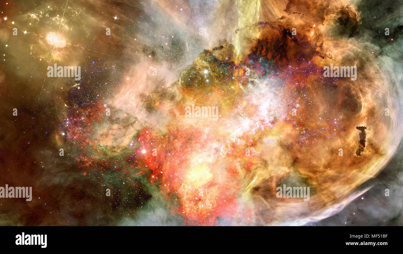 Nebula and stars in deep space, mysterious universe. Elements of this ...