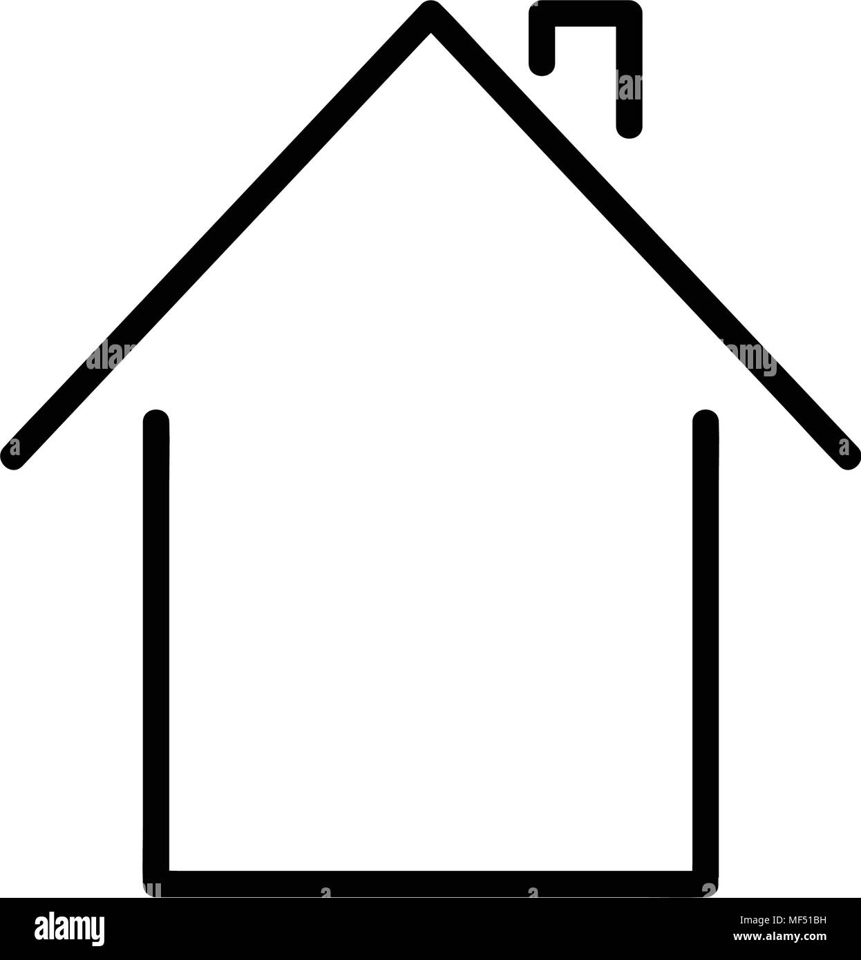 Home outline icon, vector icon, isolated on white background Stock ...