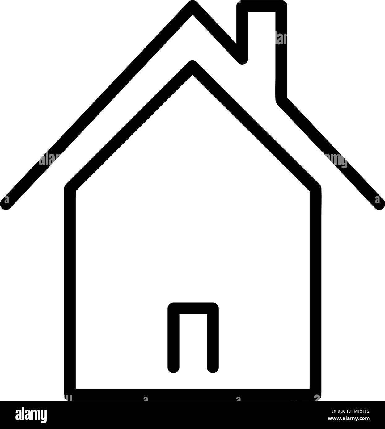 Home outline icon, vector icon, isolated on white background Stock ...