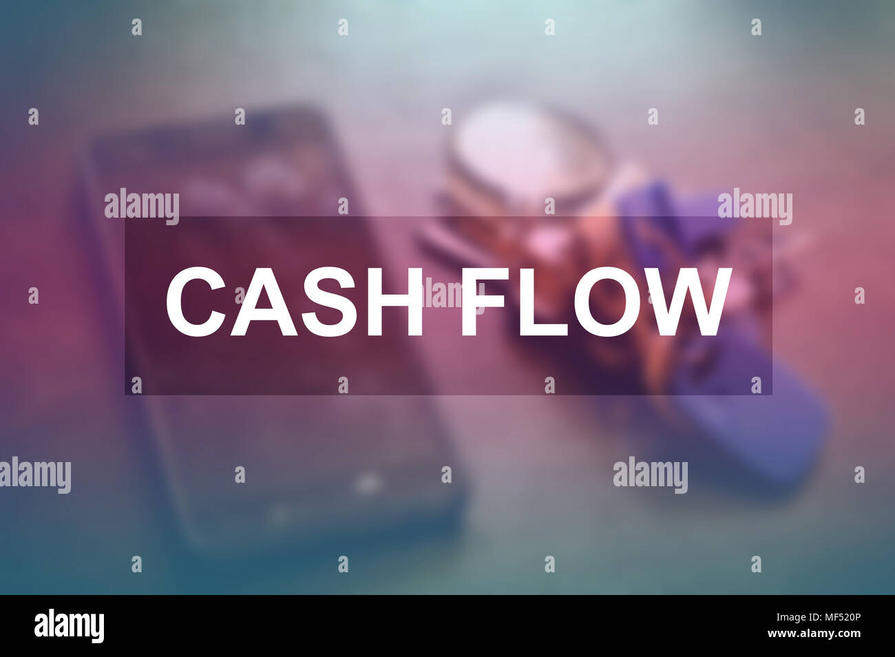 Cash flow word with blurring business background Stock Photo - Alamy