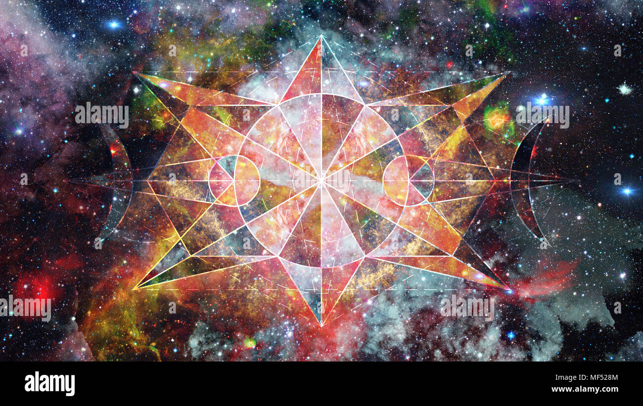 Abstract cosmos geometric background. Elements of this image furnished ...