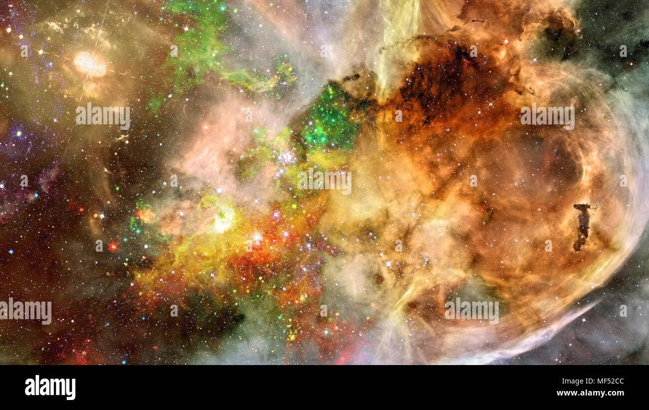 Abstract bright colorful universe. Elements of this image furnished by ...