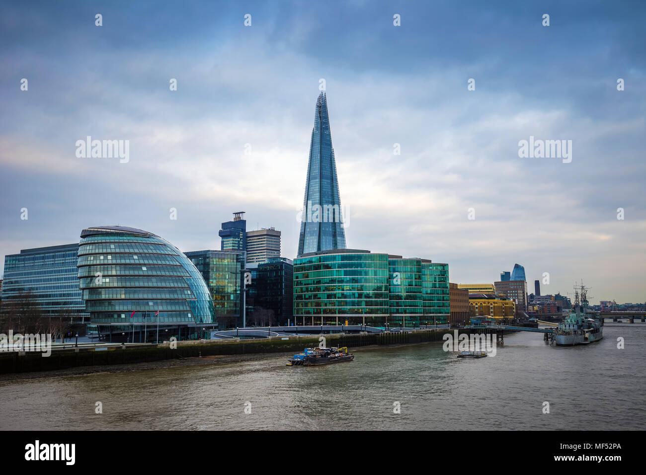 London, England - London's highest skyscraper with office buildings on ...