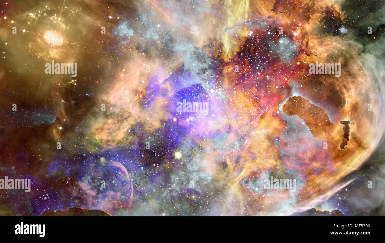 Nebula and galaxy in space. Elements of this image furnished by NASA ...