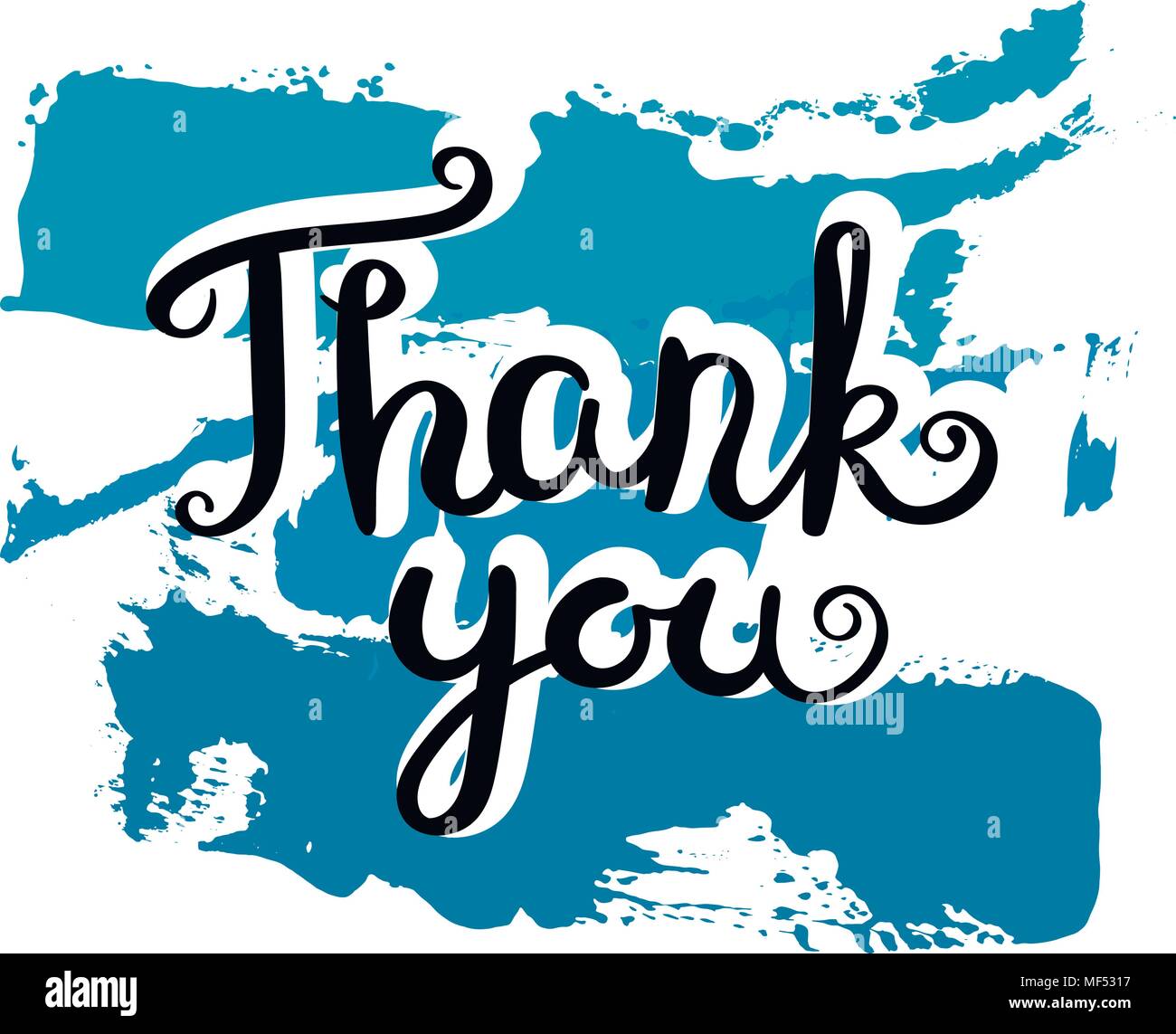 Thank you. Hand drawn motivation quote. Creative vector typography ...