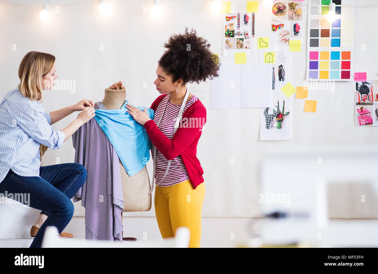 Young creative women in a studio, startup business Stock Photo - Alamy