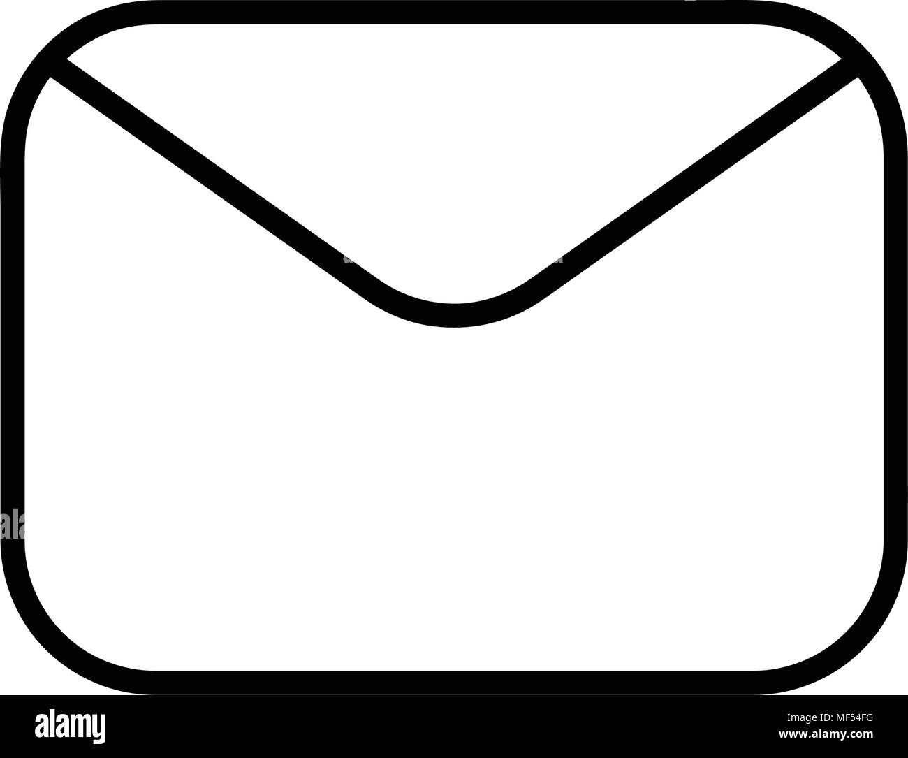 Envelope outline icon, vector icon, isolated on white background Stock ...