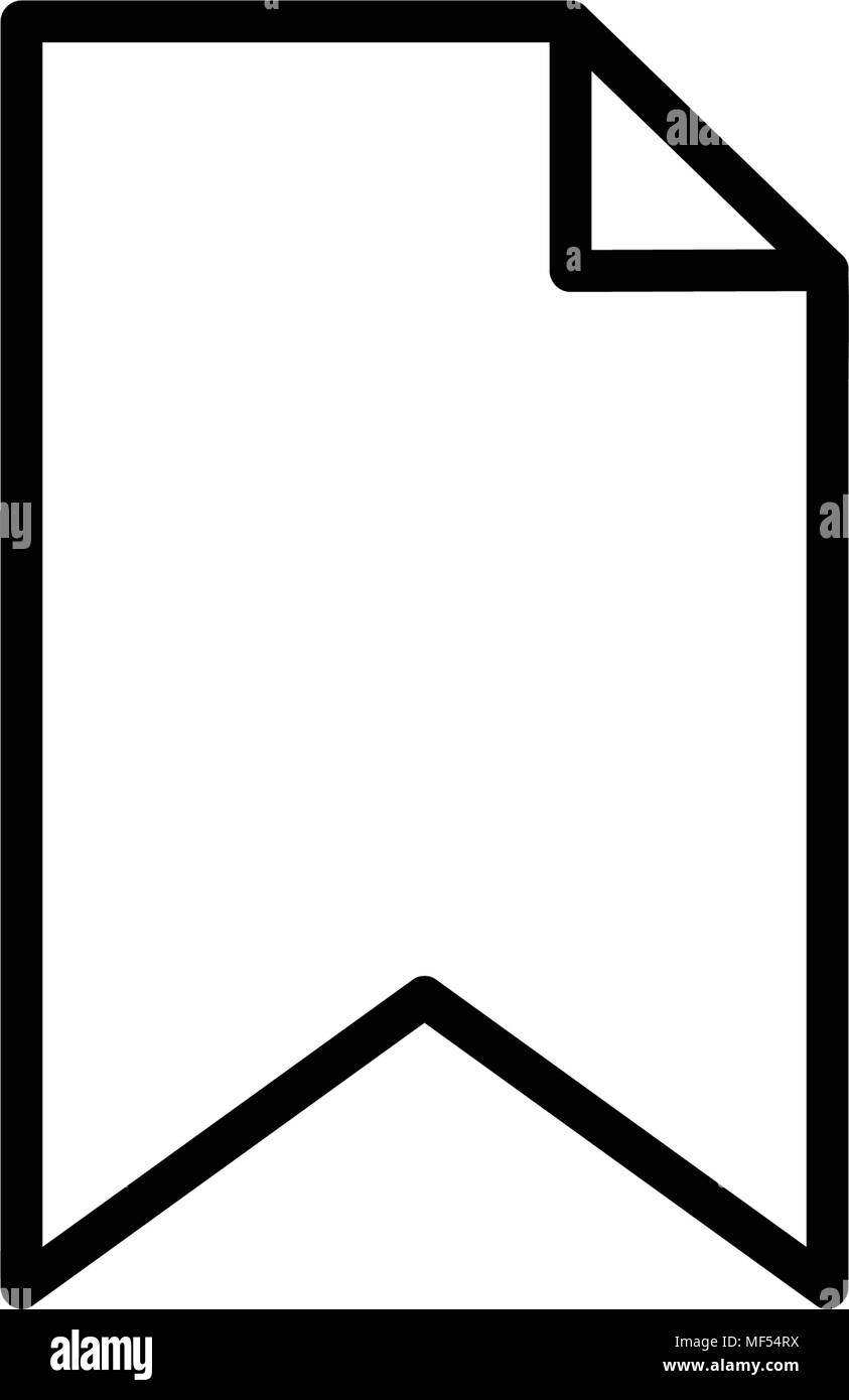 Bookmark outline icon, vector icon, isolated on white background Stock ...