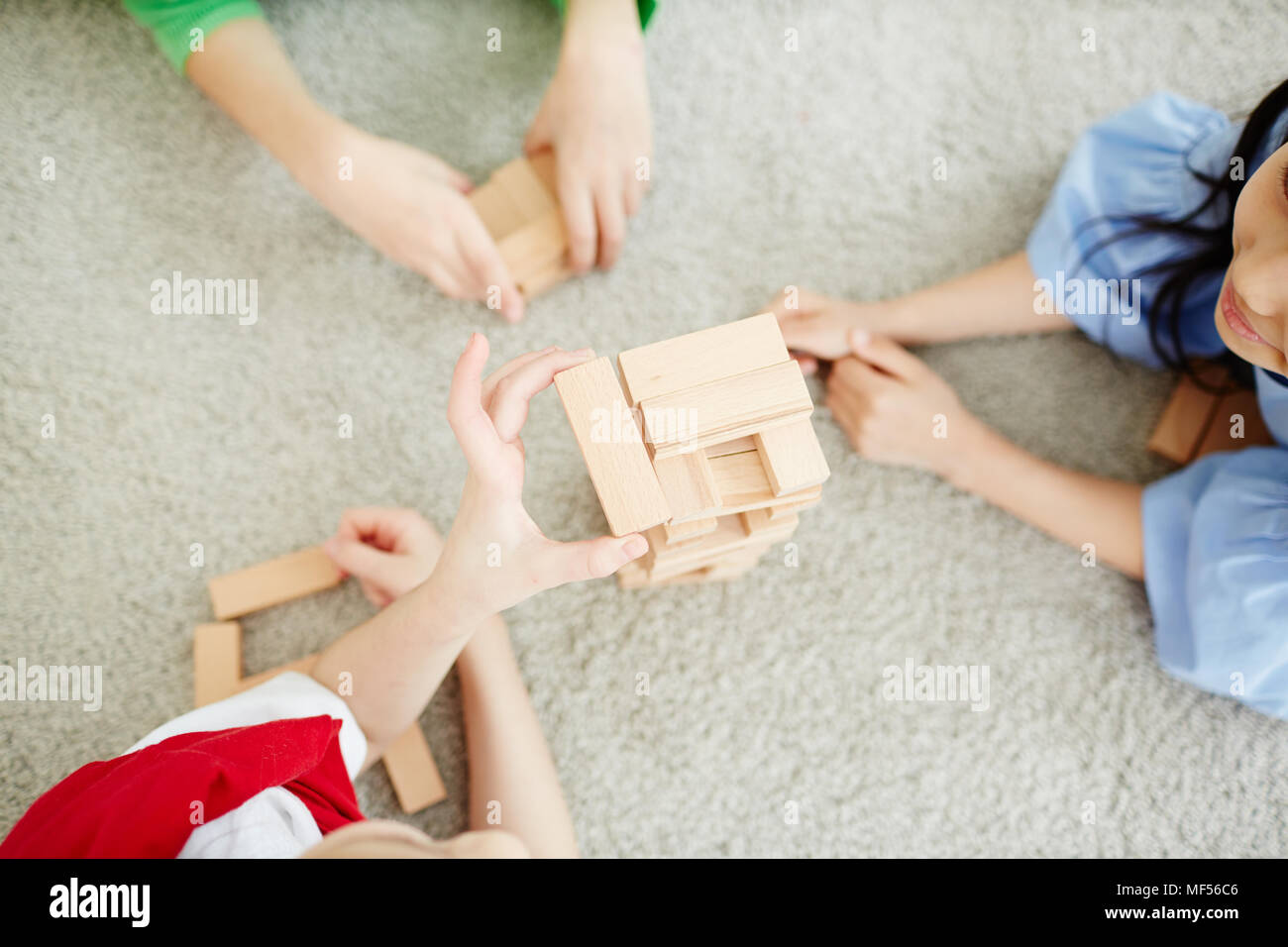 Kids playing with blocks in classroom hi-res stock photography and ...