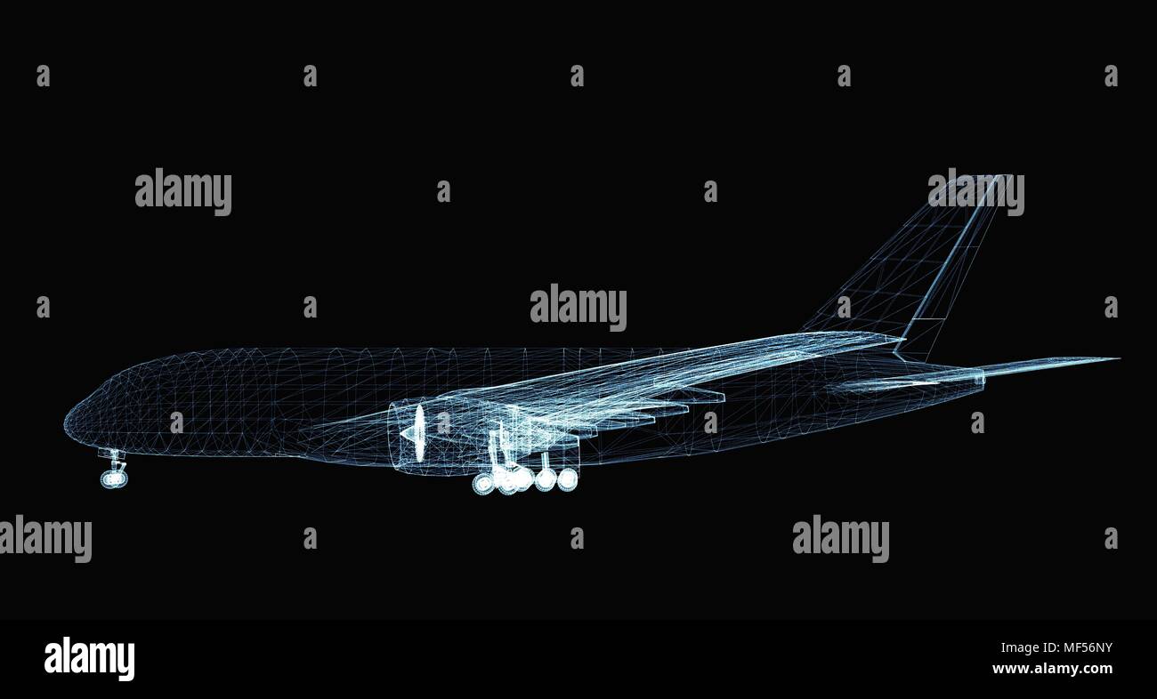 Abstract digital airplane Stock Photo - Alamy