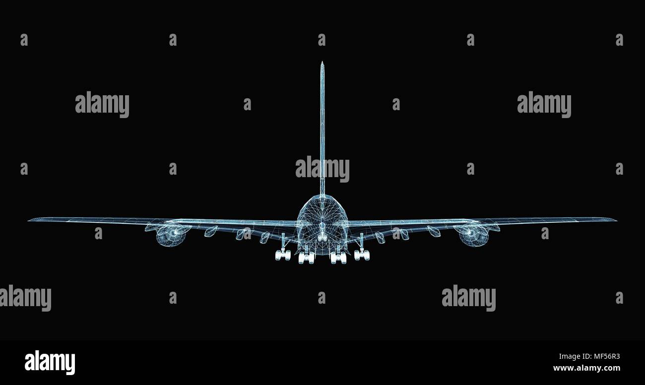 Abstract digital airplane Stock Photo - Alamy