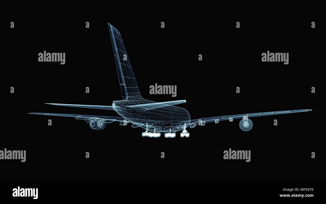 Abstract digital airplane Stock Photo - Alamy