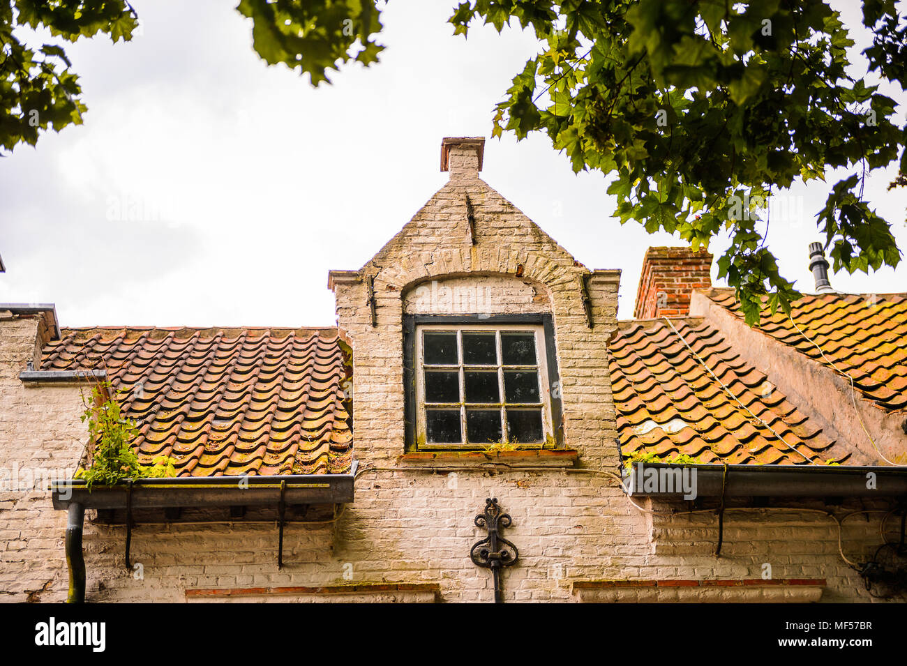 Medieval houses in Historic Centre of Bruges, Belgium. part of the ...