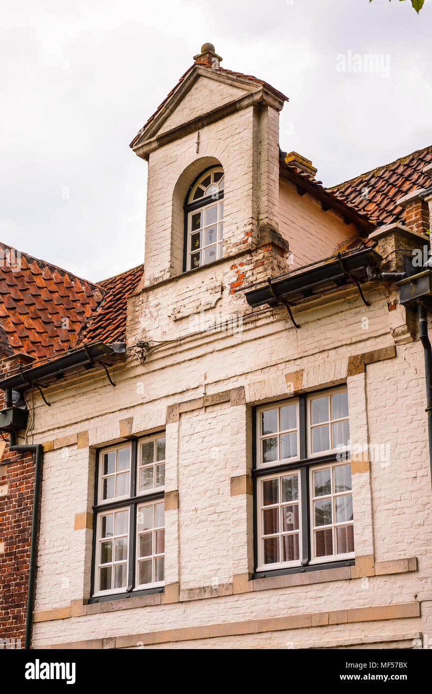 Medieval houses in Historic Centre of Bruges, Belgium. part of the ...