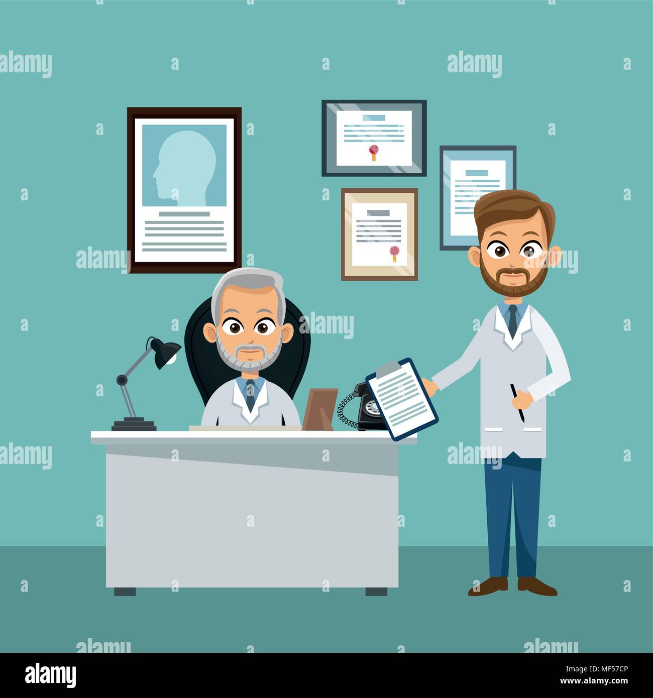 Interior teamwork medical Stock Vector Images - Alamy
