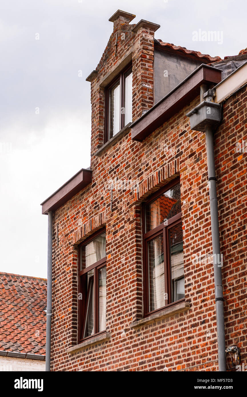 Medieval houses in Historic Centre of Bruges, Belgium. part of the ...
