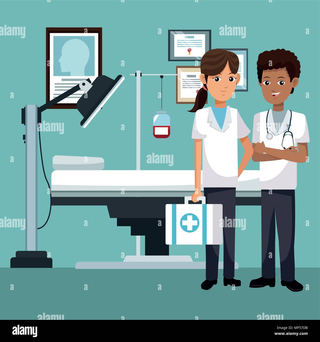 Medical teamwork at office Stock Vector Image & Art - Alamy