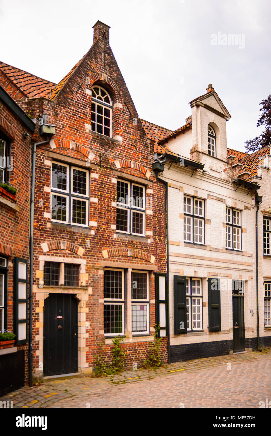 Medieval houses in Historic Centre of Bruges, Belgium. part of the ...