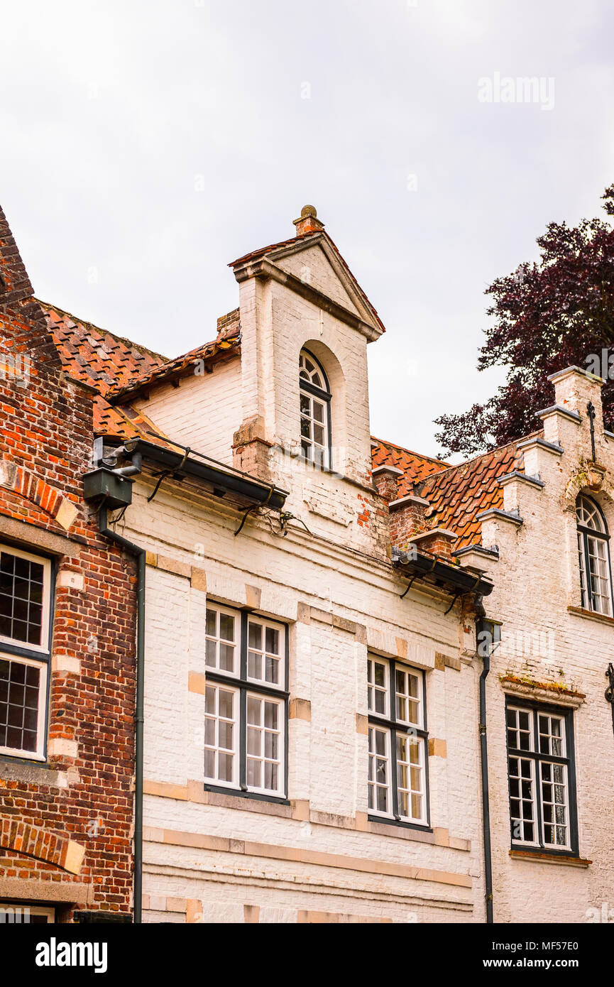 Medieval houses in Historic Centre of Bruges, Belgium. part of the ...