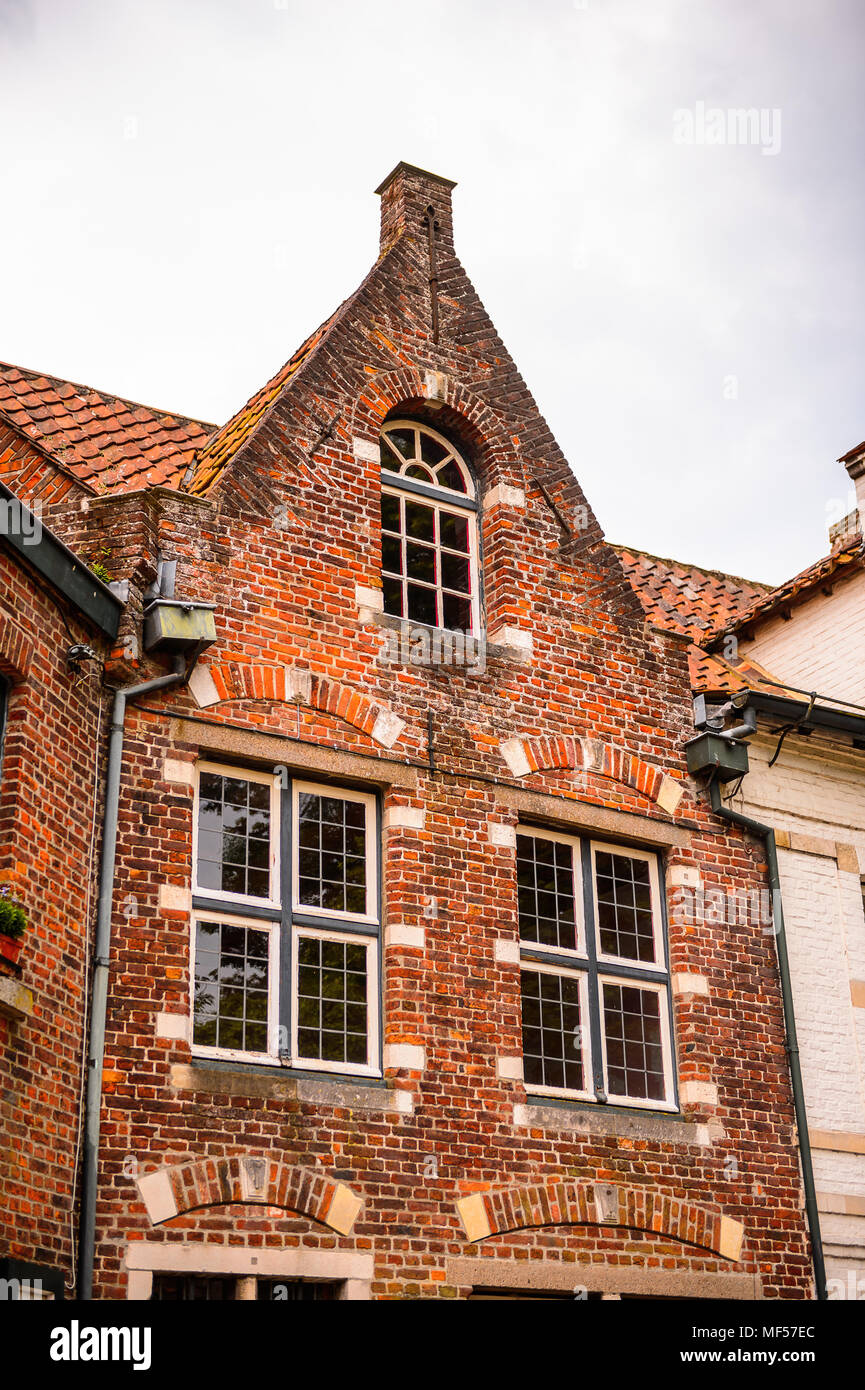 Medieval houses in Historic Centre of Bruges, Belgium. part of the ...