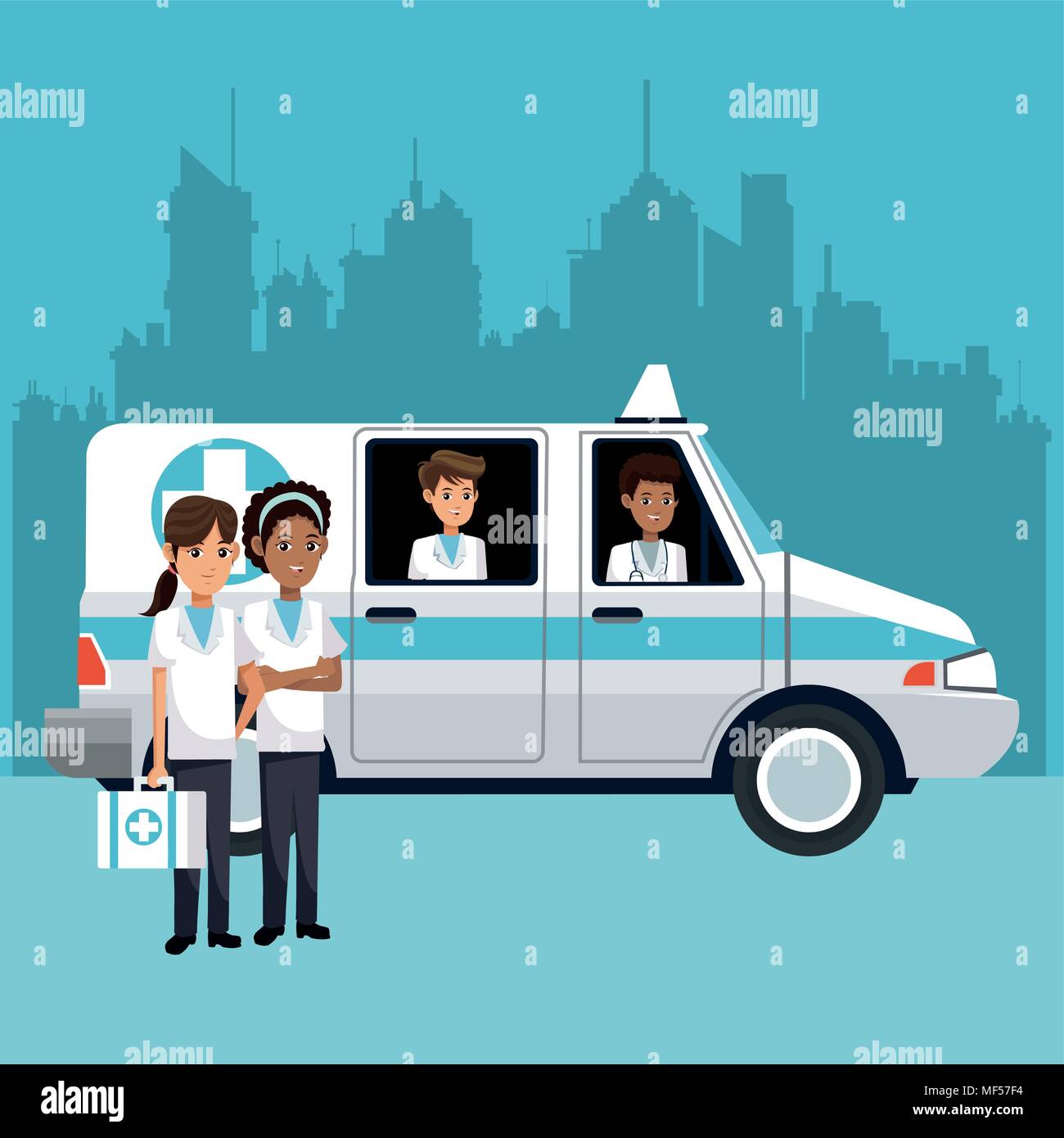 Medical emergency at city Stock Vector Image & Art - Alamy